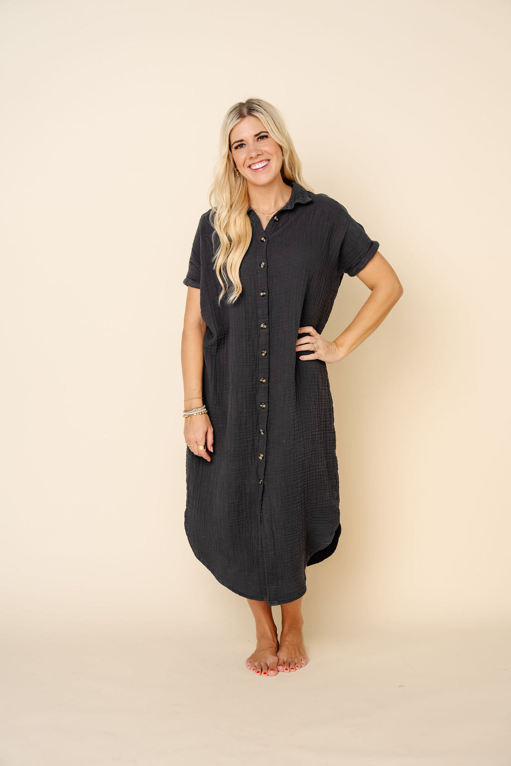 The Everyday Dress - Charcoal – Lou Lou & Company
