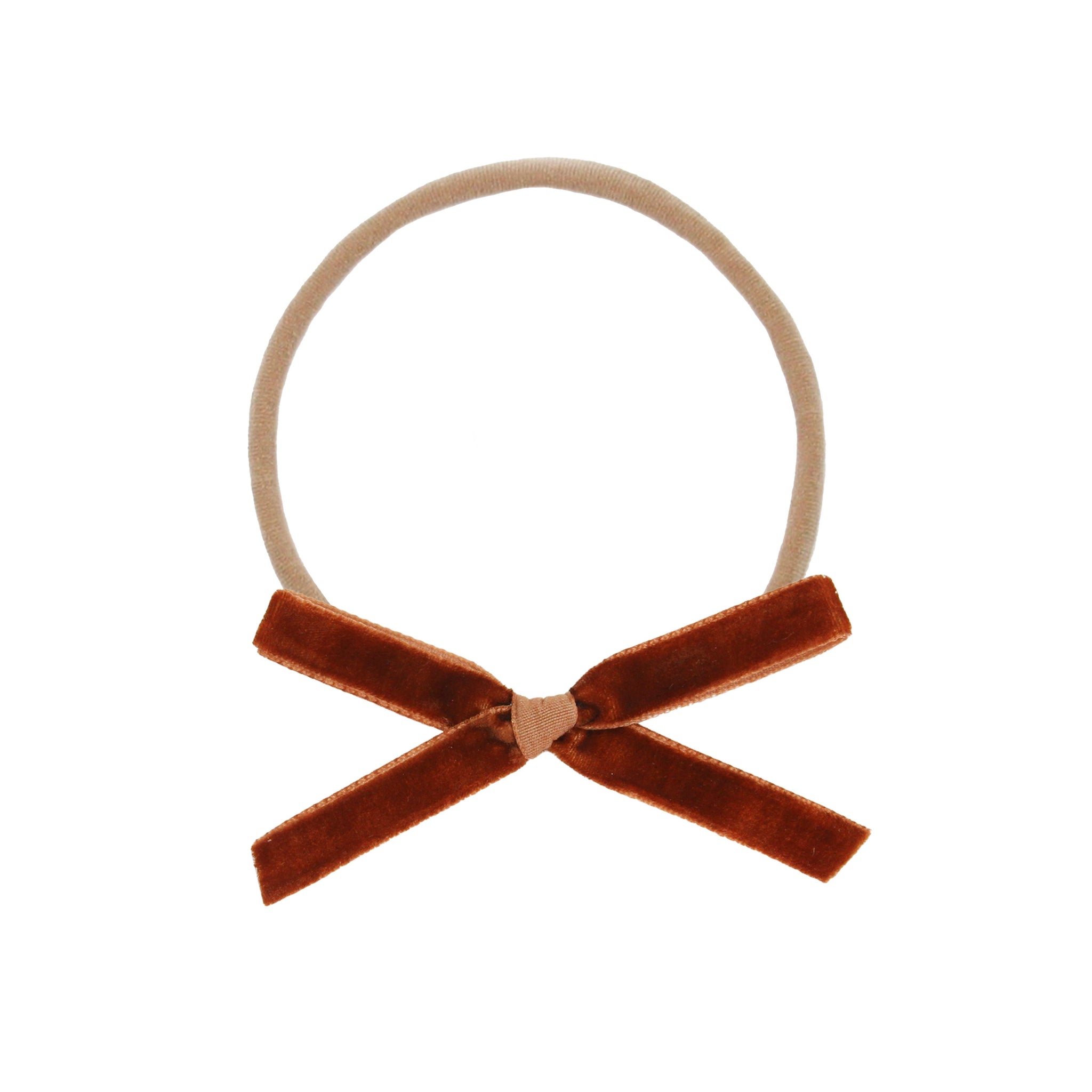 Ribbon Bow - Ginger Velvet Headband