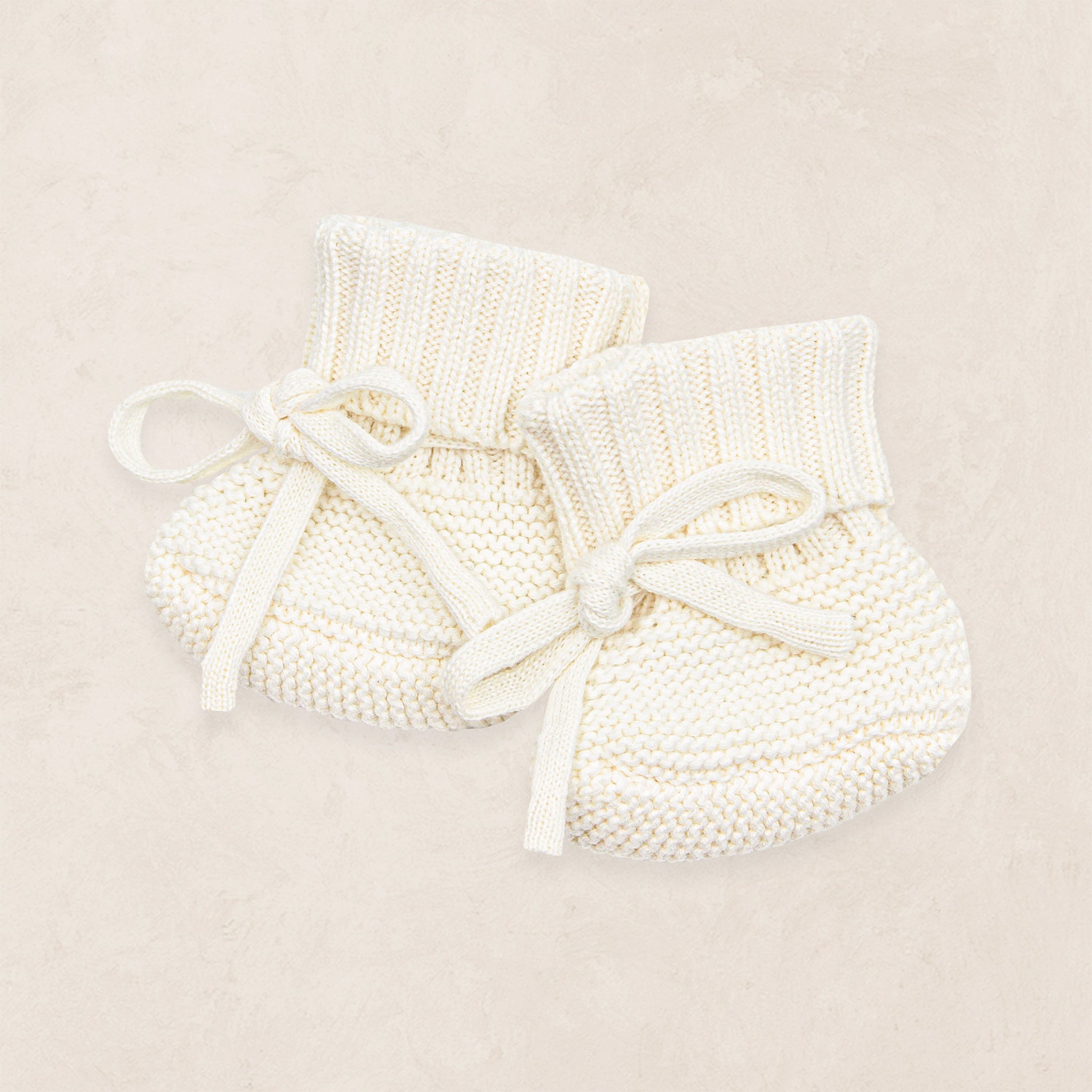 Knit Booties - Ivory