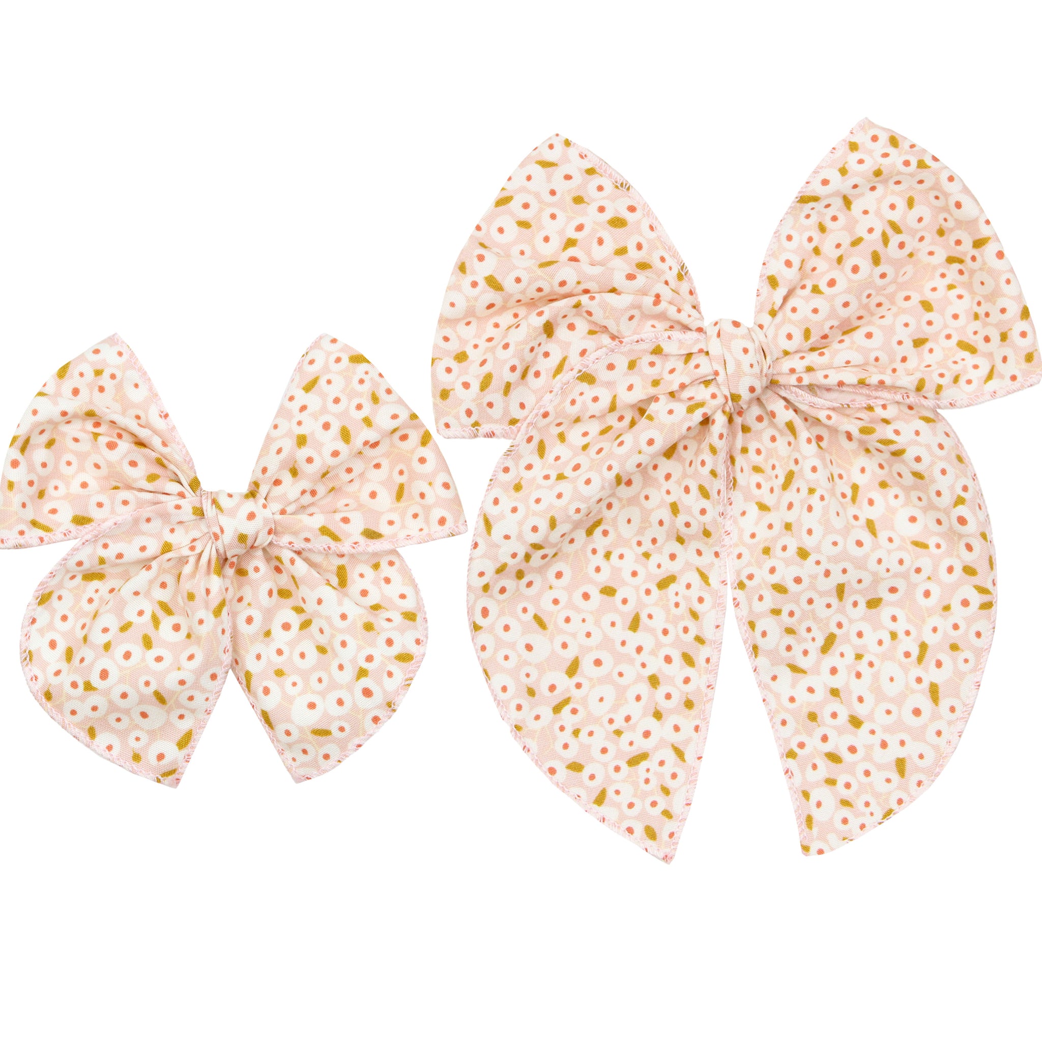 Heirloom Bow - Blush Floral Clip