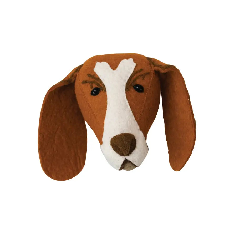 Handmade Wool Felt Dog Head Wall Décor – Lou Lou & Company