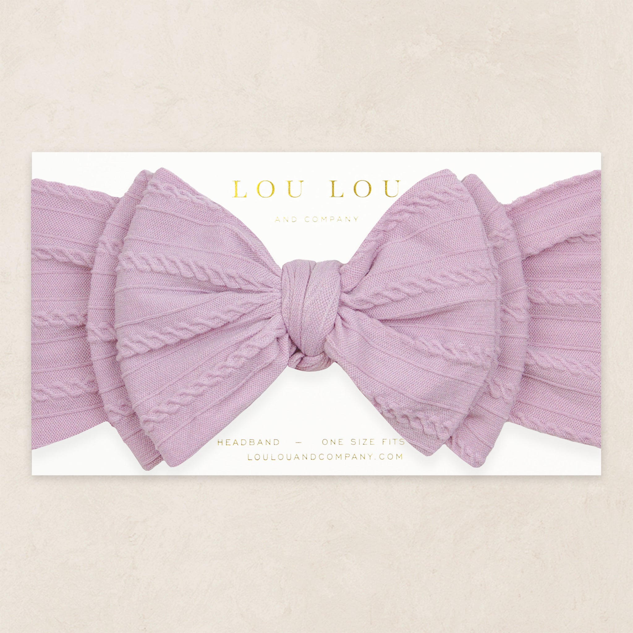 Cable Knit Headband - Lilac