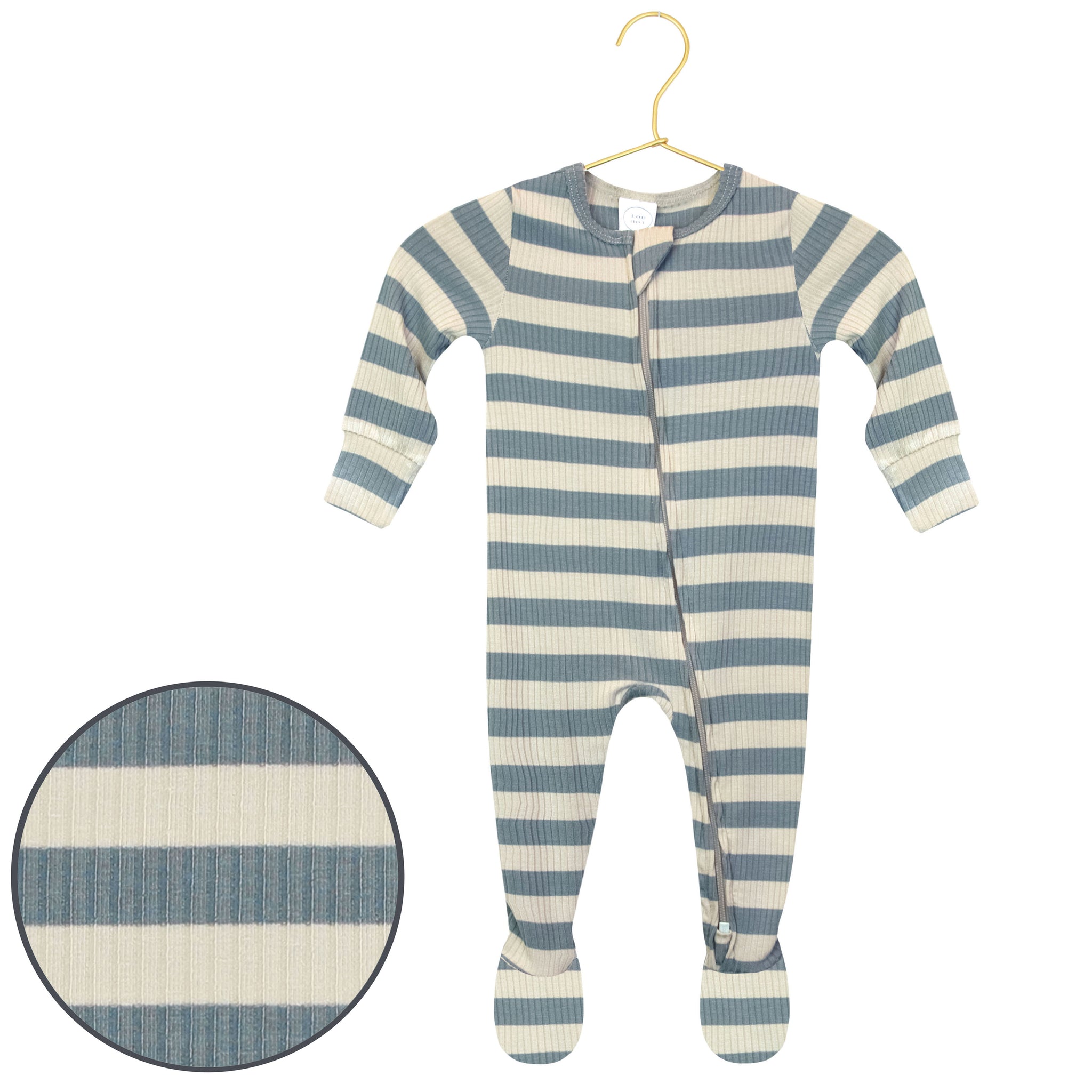 Lincoln Ribbed Zipper Footies