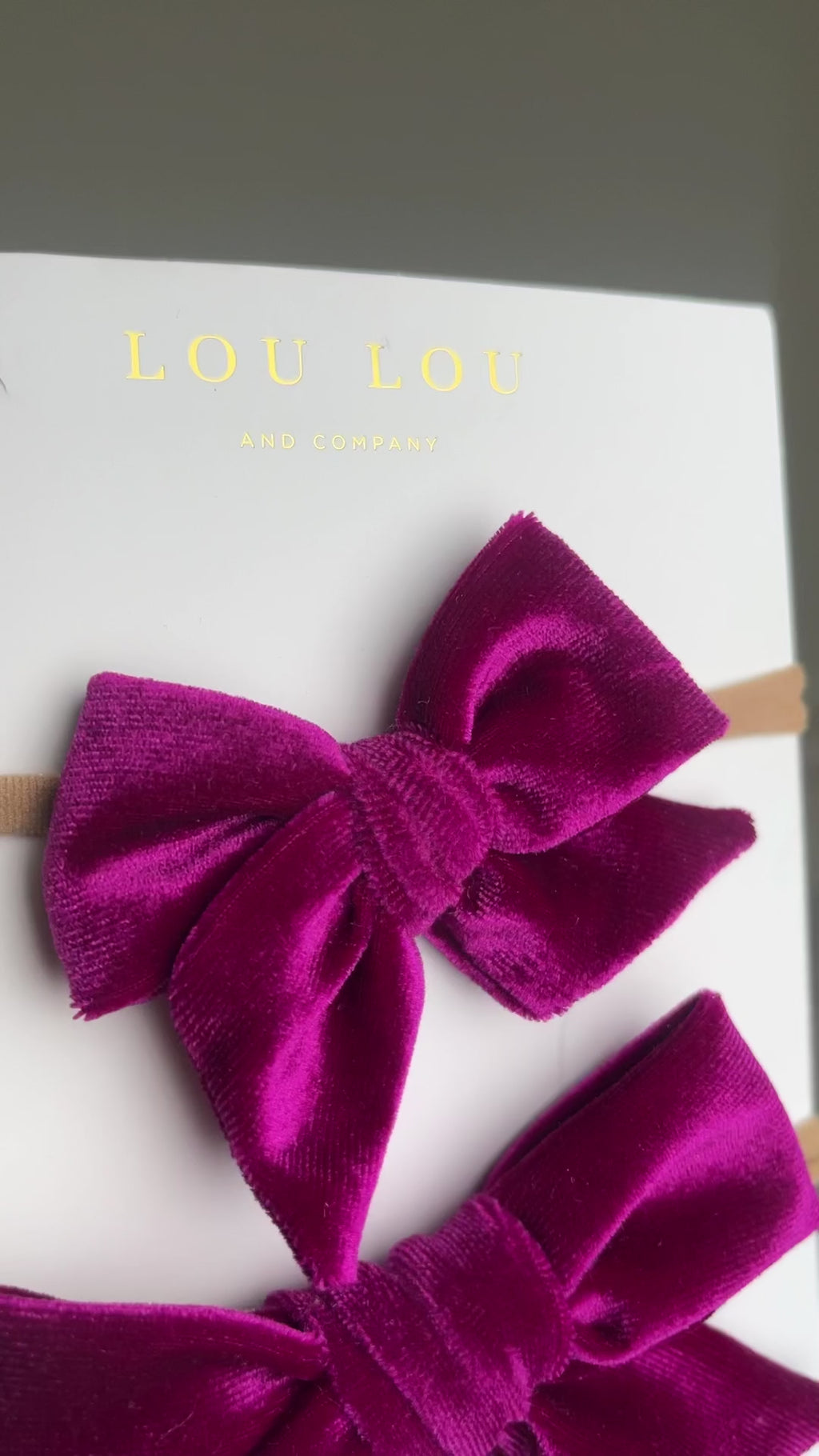 Velvet - Magenta Bow Headband – Lou Lou & Company