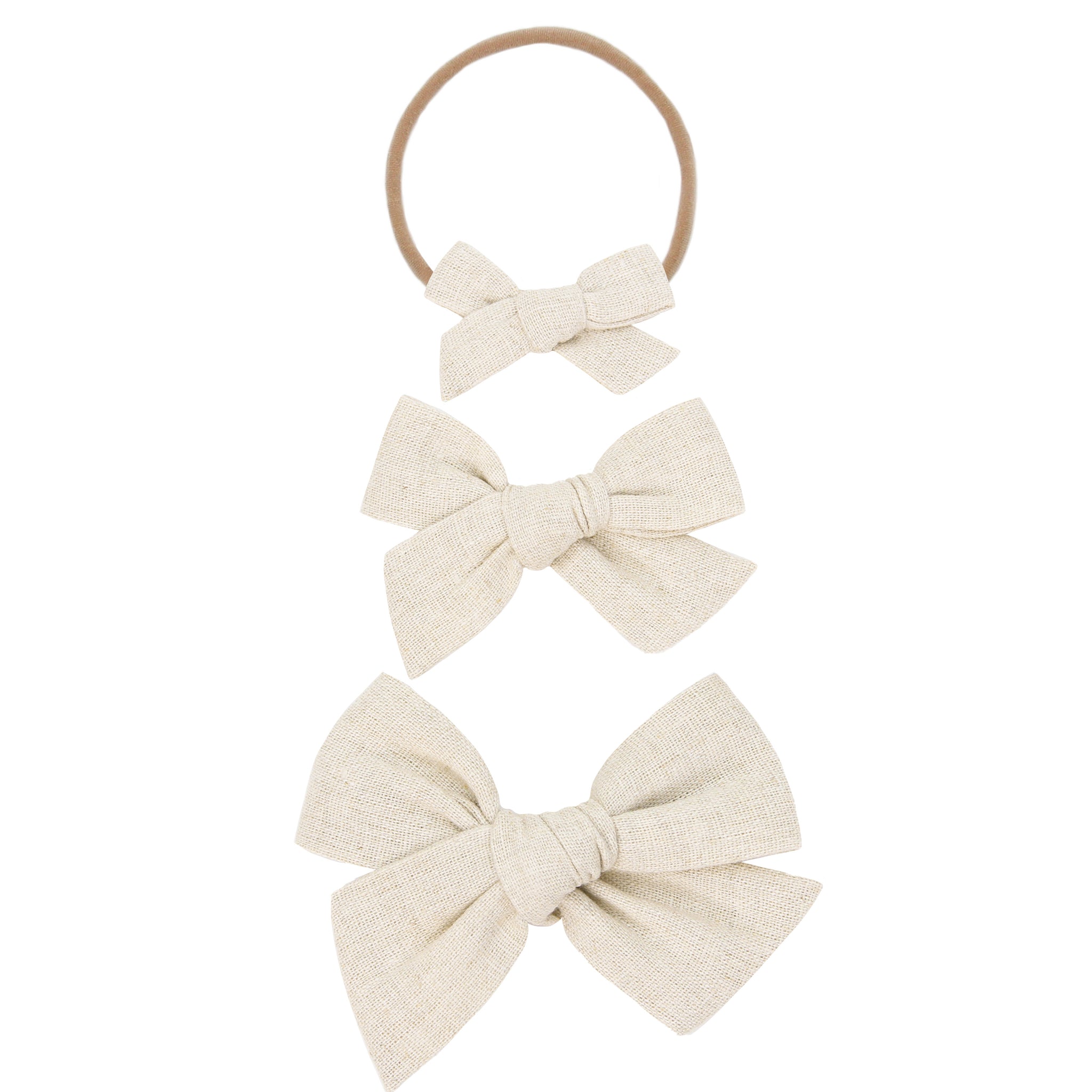 Classic Bow - Sand Headband