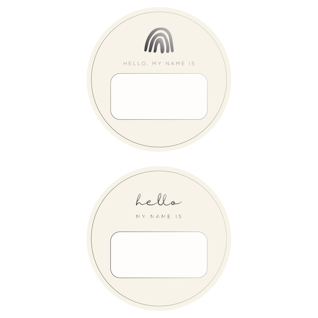 Blank Name Tags - Charcoal Foil (2 pack) – Lou Lou & Company